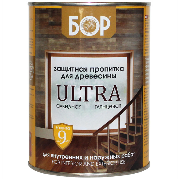 Защитная пропитка для дерева БОР Ultra Эбеновое дерево 0,75кг - купить ...