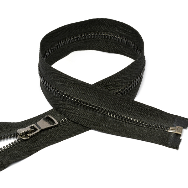 Молния MaxZipper мет. №5 черный никель шлиф.звено, 60 см цв.F322 черный уп.10шт - купить с ...