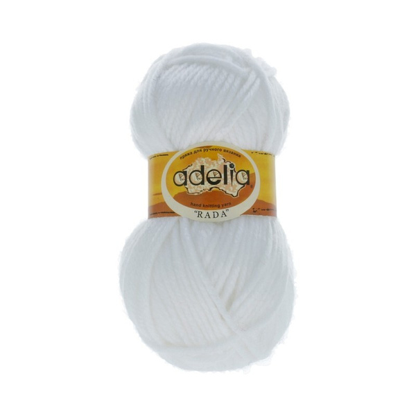 Пряжа Adelia "RADA" 100% акрил 100 г 80 м 4 м №001 БЕЛЫЙ купить на OZON ...