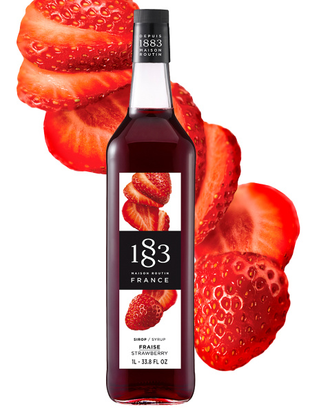 Сироп для кофе, коктейлей, десертов и выпечки Клубника, 1л, Мезон Рутин 1883 - купить с ...