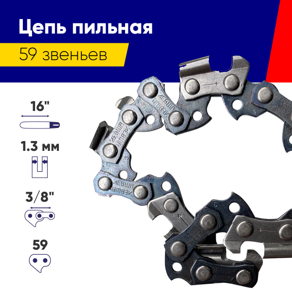 Цепь для пилы ЛЕВША 59 зв. 1 шт. 1 шт. - купить по низким ценам в ...