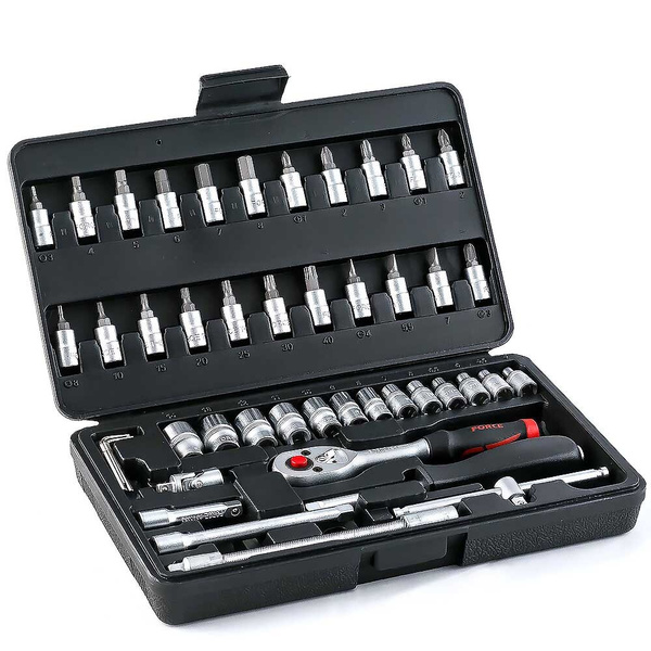 Набор инструментов FORCE 2462 1/4 46 предметов - купить по выгодной ...