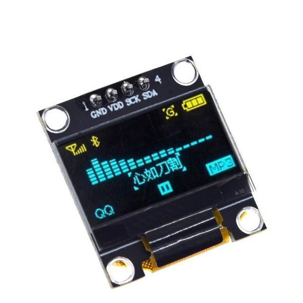 Дисплей Oled 096 128x64 Iic для Arduino Nodemcu Stm32 желтыйголубой купить с доставкой по