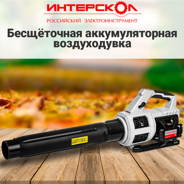 Бесщеточная аккумуляторная воздуходувка ИНТЕРСКОЛ ВА-250/36В с ...
