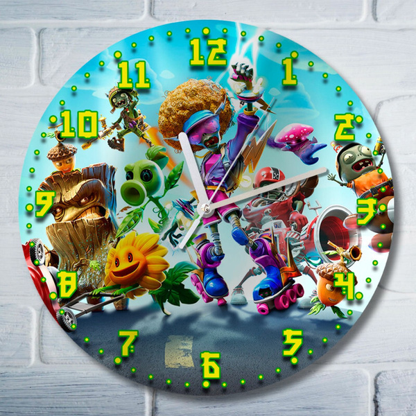Настенные часы УФ игры Plants VS Zombies Garden Warfare 2 (растения ...