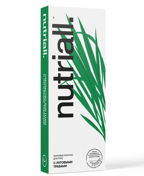 Лакомство для птиц Nutriall 3 зерновые палочки с луговыми травами 90г - купить с доставкой по ...
