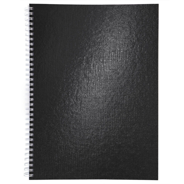 Тетрадь Hatber 96л А4 клетка 65г/кв.м на гребне обложка Бумвинил METALLIC Черная - купить с ...