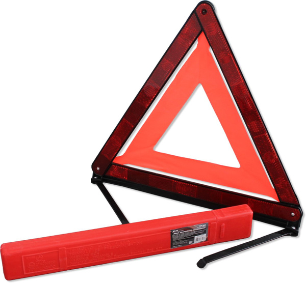 Знак аварийной остановки AVS WT-001 со светоотражающими элементами, металлическим основанием и ...