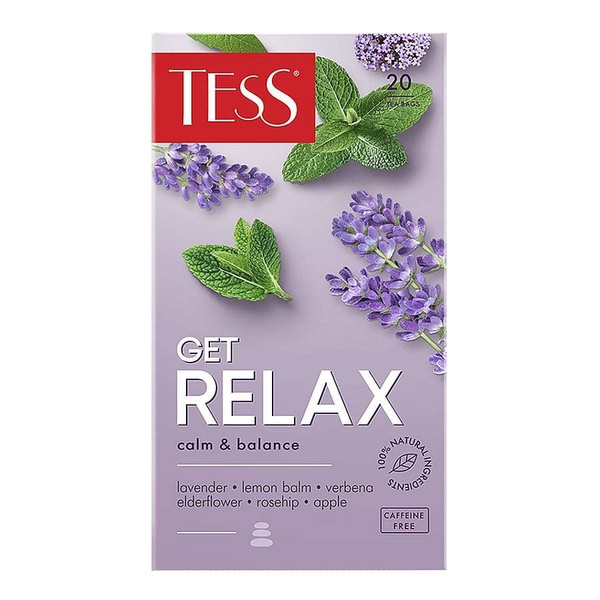 Чай Tess GET RELAX в пакетиках, 20 штук - купить с доставкой по ...