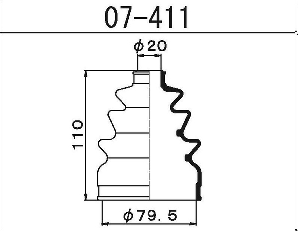 Пыльник шруса внешнего Maruichi 07-411 - MARUICHI RUBBER арт. 07-411 ...