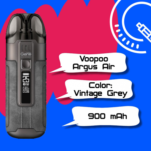 Набор Voopoo Argus Air Pod Kit, 900 мАч, 25 Вт, Vintage Grey, 1 шт ...
