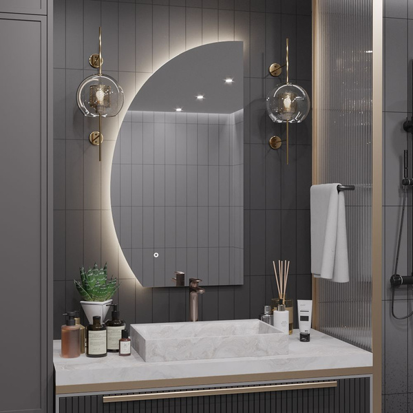 Зеркало для ванной Alias "Сэл правый угол с подсветкой", 110 см х 70 см - купить по выгодным ...