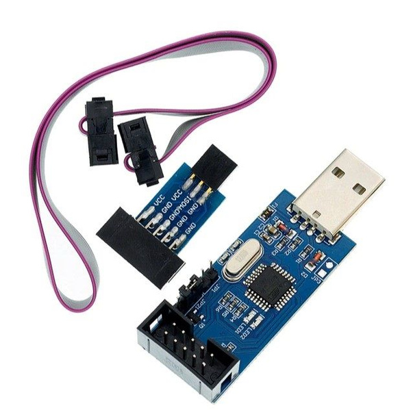 Программатор Avr Avrisp Avrasp Usbasp 20 с адаптером 10 6 пин Atmega8a Arduino Atmel Usb Asp