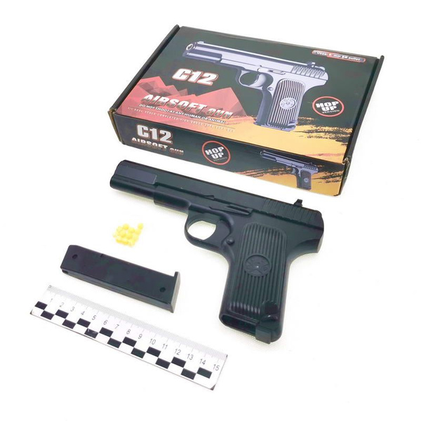 Пистолет металлический детский Airsoft Gun C12 - купить с доставкой по ...