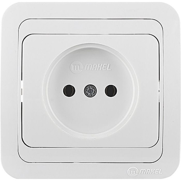МАКЕЛ Мимоза розетка электрическая без заземления белая (12022) / MAKEL Mimoza 12022 розетка ...