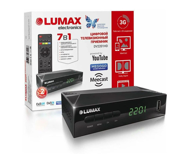 ТВ-ресивер Lumax LU2201 HD, черный купить по выгодной цене в интернет-магазине OZON (867106605)