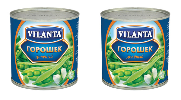 Горошек зеленый Vilanta 400 г 2 шт купить на OZON по низкой цене ...