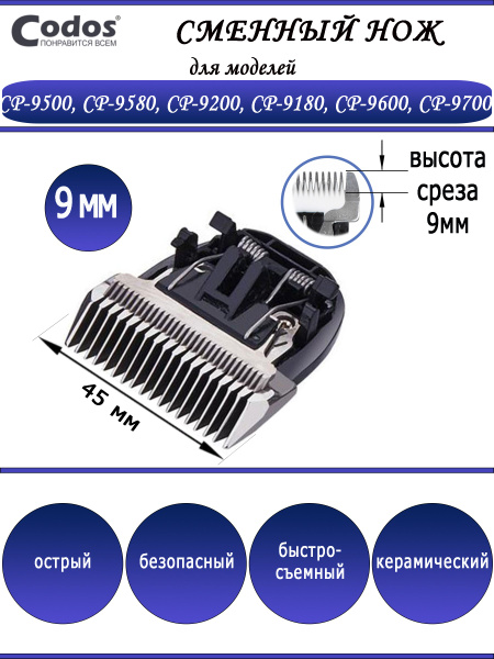 Нож нерегулируемый 9мм Codos для моделей CP-9200, 9180, 9500, 9580 ...