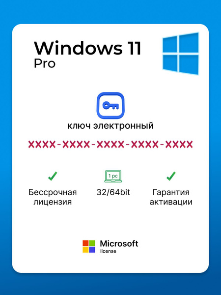 Microsoft Windows 11 Pro (профессиональная) / Лицензия для РФ ...