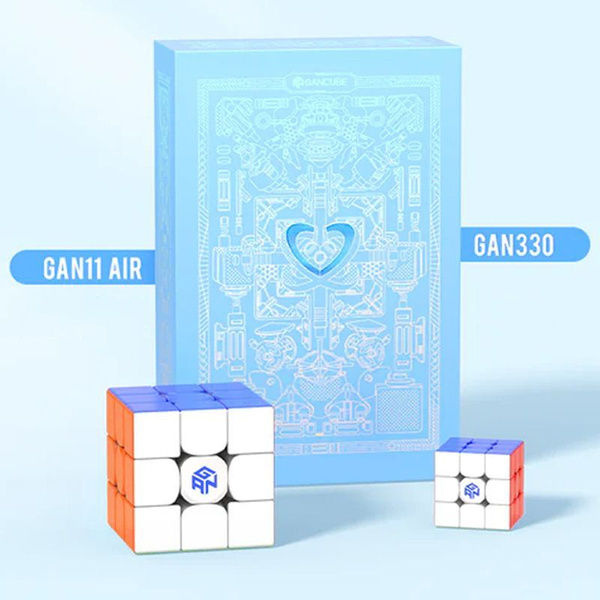 Подарочный набор кубов GAN 11 Air + Брелок GAN 330 Keychain Cube Blue ...