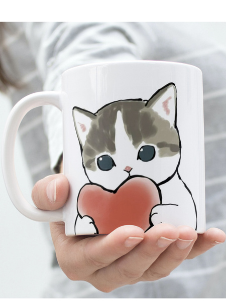 Кружка Котики вперед "Котик с сердечком", 330 мл - купить по доступным ...