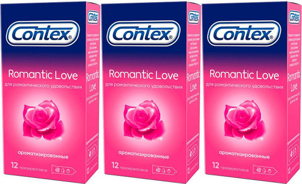 Презервативы Contex Romantic Love, комплект: 3 упаковки по 12 шт - купить с доставкой по ...