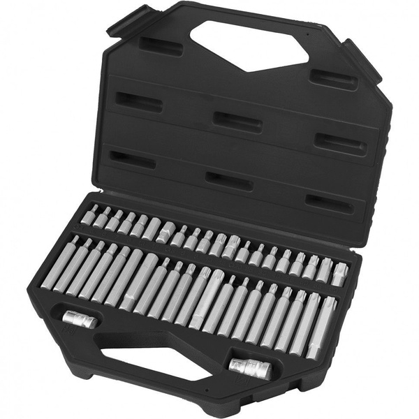 Набор бит HEX, Torx , SPLine, хвостовик-шестигранник 1/2, CrV, 42 шт ...