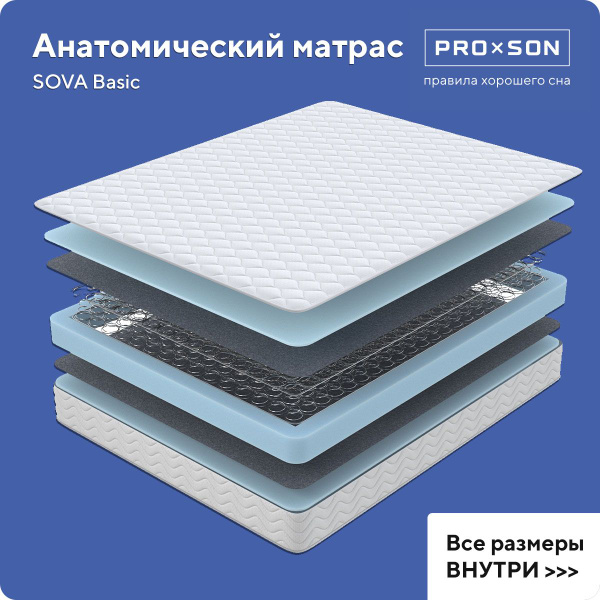 Матрас PROSON dfffd*, Зависимые пружины, 80 - купить по выгодной цене в интернет-магазине OZON ...