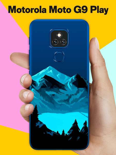Силиконовый чехол на Motorola Moto G9 Play Горное озеро / для Моторола ...