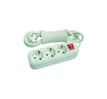 Удлинитель силовой Makel Удлинитель 3х5м с заземл. 16А IP20 с выкл. пластик. MGP214x1 - купить ...