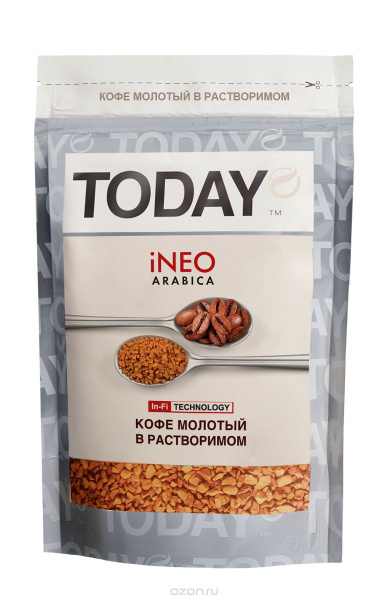 Кофе растворимый Today iNEO Arabica IN-FI с молотым, 75 г - купить с ...