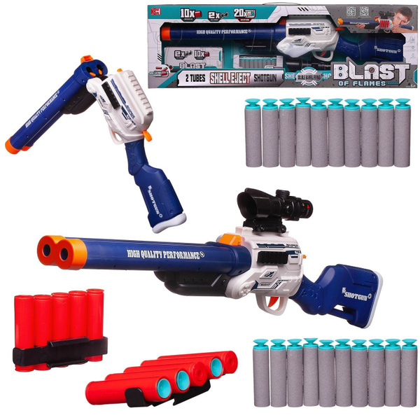 Бластер Junfa двухствольный с 20 мягкими пулями купить на OZON по низкой цене (1007823431)