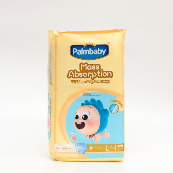 Подгузники-трусики Palmbaby L (9-14 кг), по японской технологии, 44 шт ...