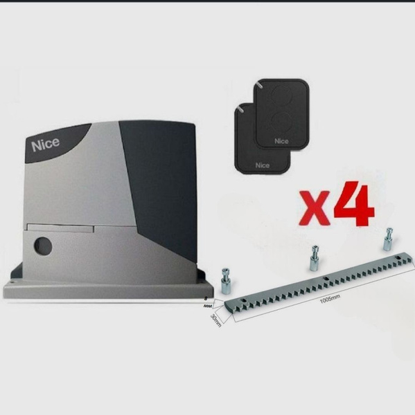 Комплект автоматики для откатных ворот NICE RD400KCE и 4 метра оцинкованной зубчатой рейки ...