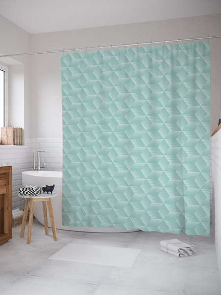 Штора для ванной 200x180 см JoyArty ширма плотные ширина 180 высота 200 ...