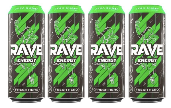 Напиток энергетический Rave Energy Fresh Hero 500 мл х 4 шт - купить с ...