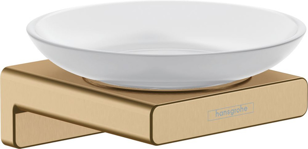 Мыльница Hansgrohe AddStoris 41746140 настенная, стеклянная, бронза ...