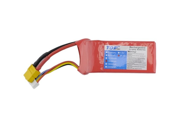 Аккумулятор Li-Po 1300mAh, 11,1V самолета Top RC 400 Class Cessna 182 ...