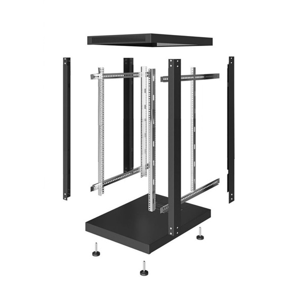 Открытая серверная стойка 19 дюймов 22U 600х800 черная: 19box-RC 22U 60 ...