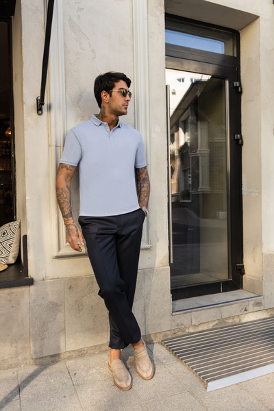 Поло NuCode, размер 54, цвет голубой, 80% хлопок, 20% полиэстер - купить по выгодной цене в ...