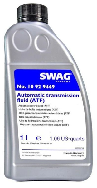 Автотрансмиссионное масло (ATF) красное SWAG 1 литр арт.10929449 ...