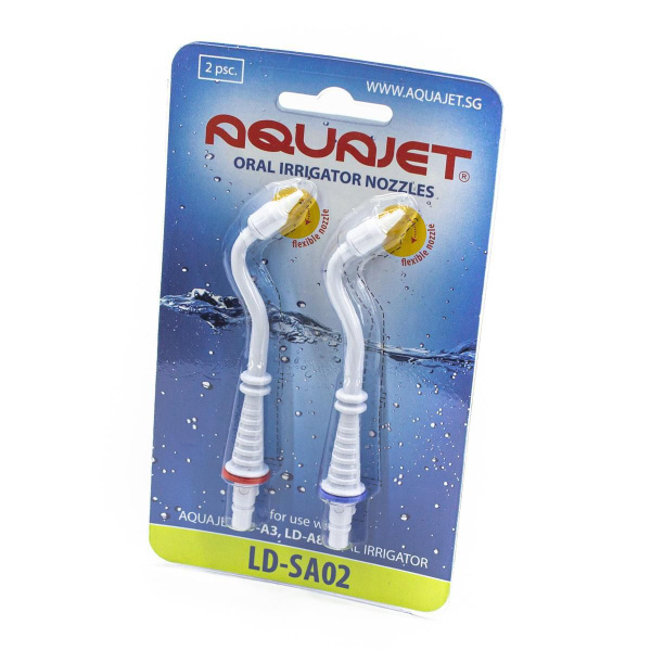 Насадки для ирригатора AQUAJET LD-SA02, 2 шт (с мягким наконечником ...
