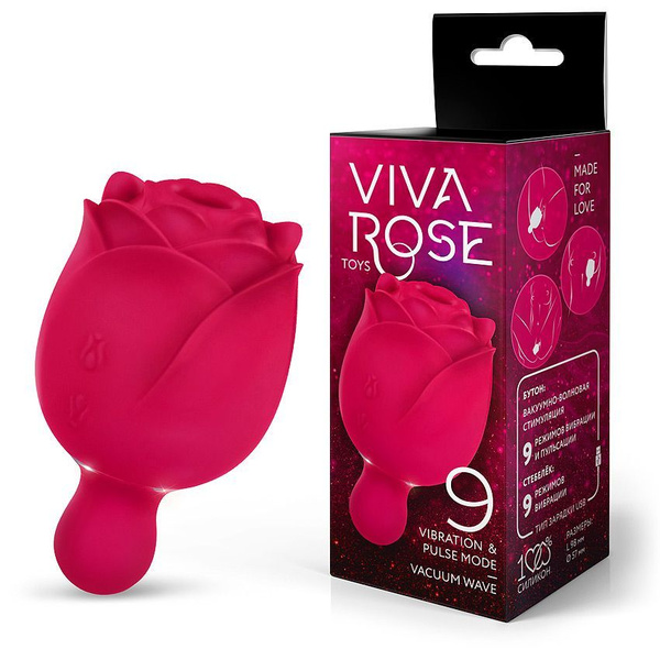 Вибростимулятор в форме бутона со стебельком, Bior toys, малиновый купить на OZON по низкой цене ...