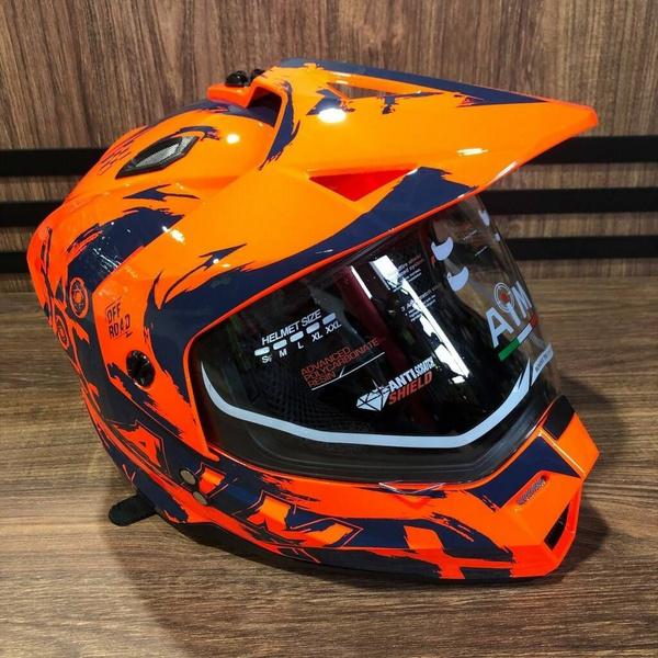 AiM Шлем детский JK802Y Orange/Blue, Y/S - купить с доставкой по ...