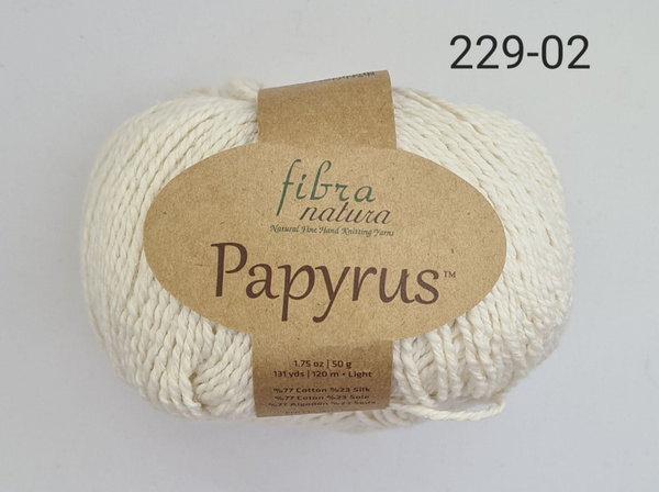 Пряжа Fibra Natura Papyrus /Фибра Натура Папирус/ цвет-229-02, Кремовый ...