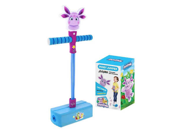 Тренажер Moby Kids MobyJumper Лунтик, для прыжков, со светом и звуком ...