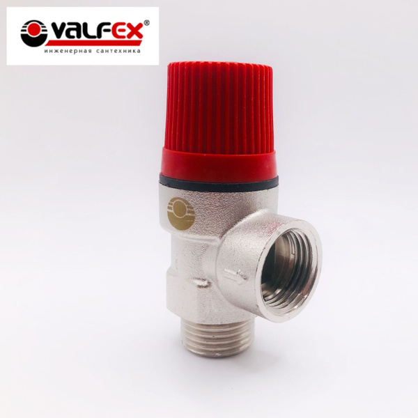 Клапан предохранительный никелированный 1/2" 3 бар, VALFEX, Россия - купить в интернет-магазине ...