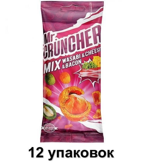 Mr. Cruncher Арахис в хрустящей корочке Микс васаби, сыр, бекон, 60 г ...