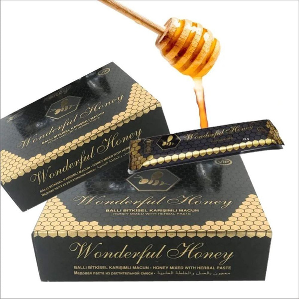 Эпимедиумная паста Wonderful Honey, Турецкая паста, 12 саше / Мёд для ...