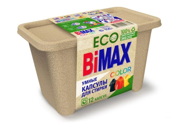 Капсулы для стирки Bimax Эко Color, 12 шт - купить с доставкой по выгодным ценам в интернет ...